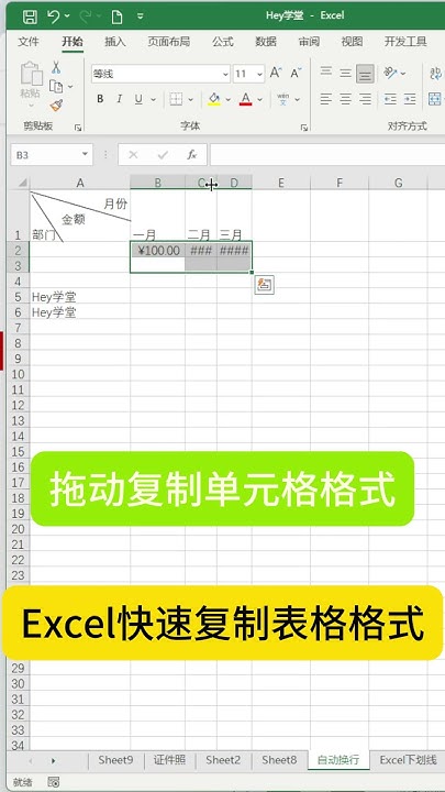 Excel快速复制表格格式 Exceltips Exceltips Learnexcel Learnexcelfree Learnexcelonline Exceltricks