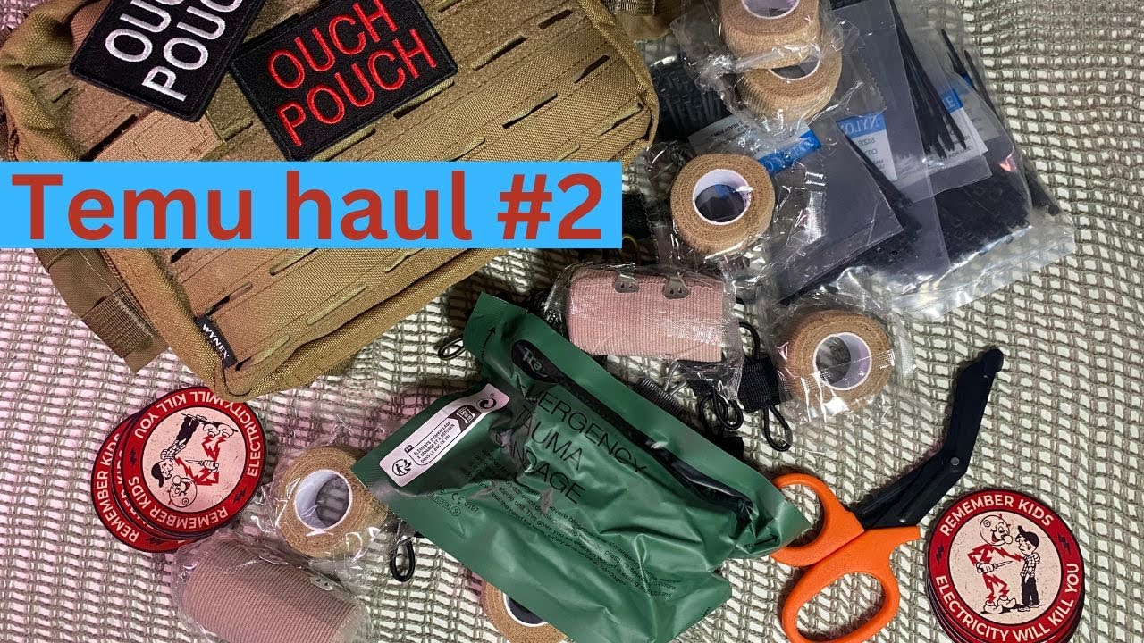 First aid and EDC gear from TEMU. With a few random items for the shop ...