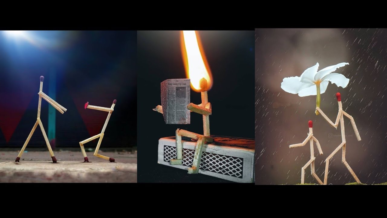 Match Stick Photography | Match Stick Photo Tutorial - YouTube