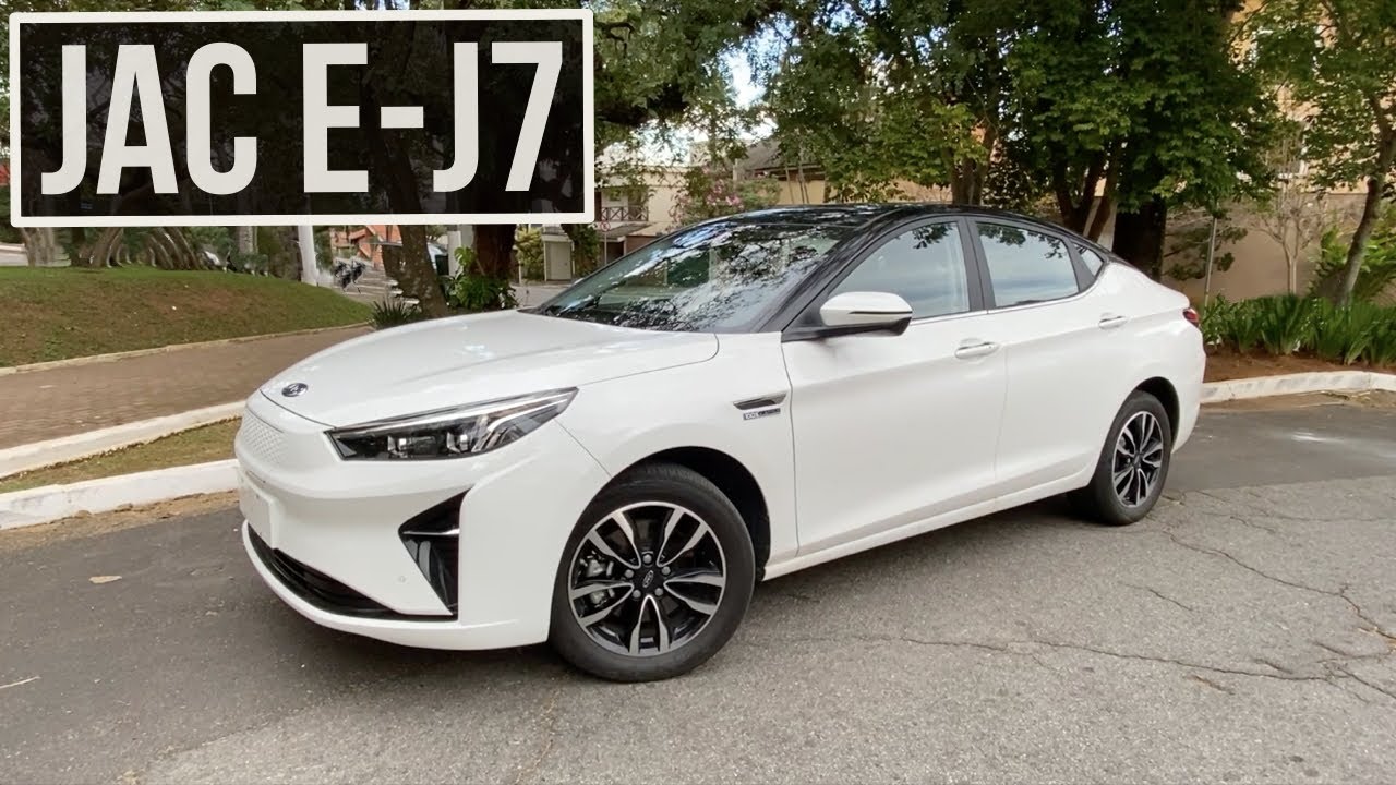 JAC E-J7: sedan elétrico mescla bom acabamento com 193 cv - YouTube