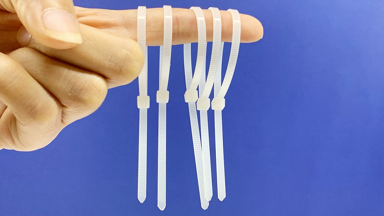 12 Amazing Tricks with Cable Ties that EVERYONE should know - YouTube