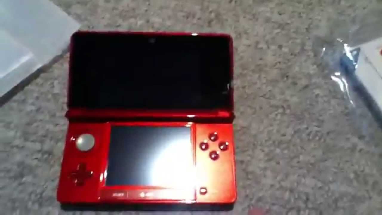 Unboxing my Flame Red 3DS - YouTube