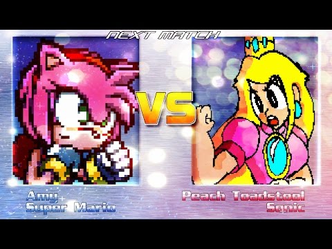 Amy Rose & Super Mario vs Peach & Sonic - YouTube