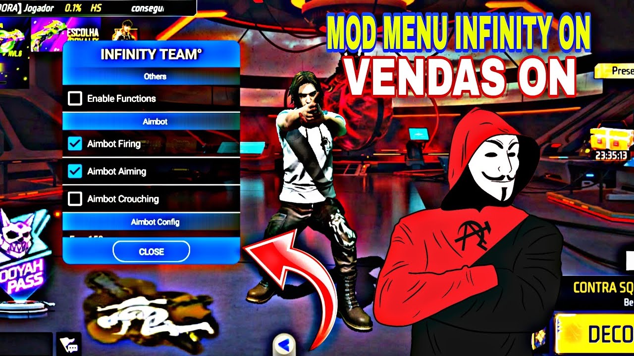 🔥MOD!!!😱 MENU INFINITY TEAM HS/ ESP/ AIMKILL/ ATUALIZADO RODANDO 32 E ...