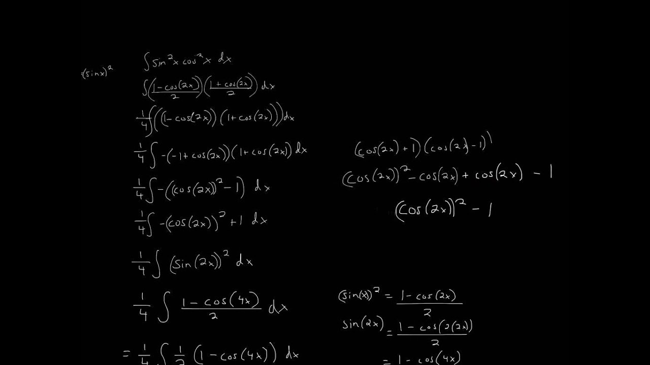 Integral Sinx 2 Cosx 2 YouTube