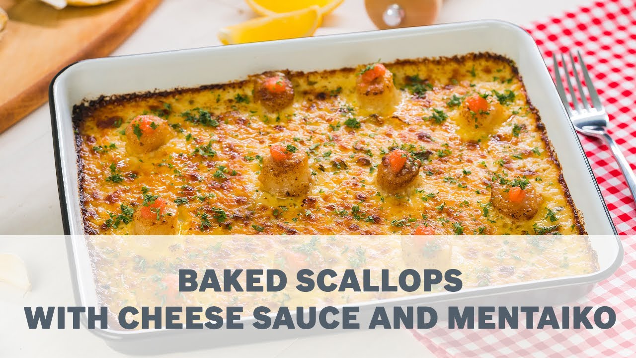 Baked Scallops with Cheese and Mentaiko - Cooking with Bosch - YouTube