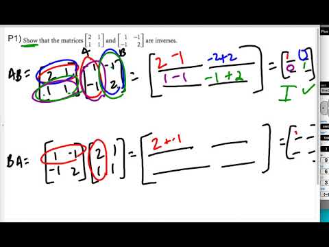 HA2PC: 4.3 (0001) Inverse of a Matrix E1 P1 E2 P2 E3 P3 - YouTube