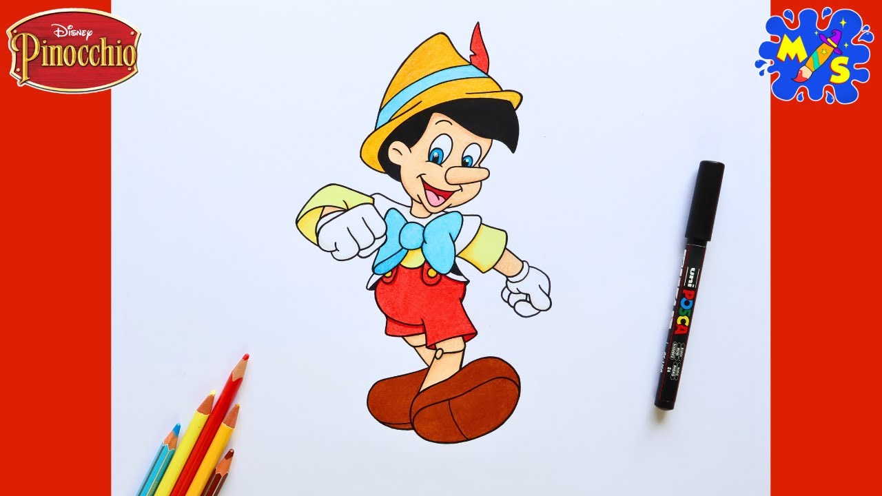 How to Draw Pinocchio Step by Step | Easy Disney Character Drawing ...