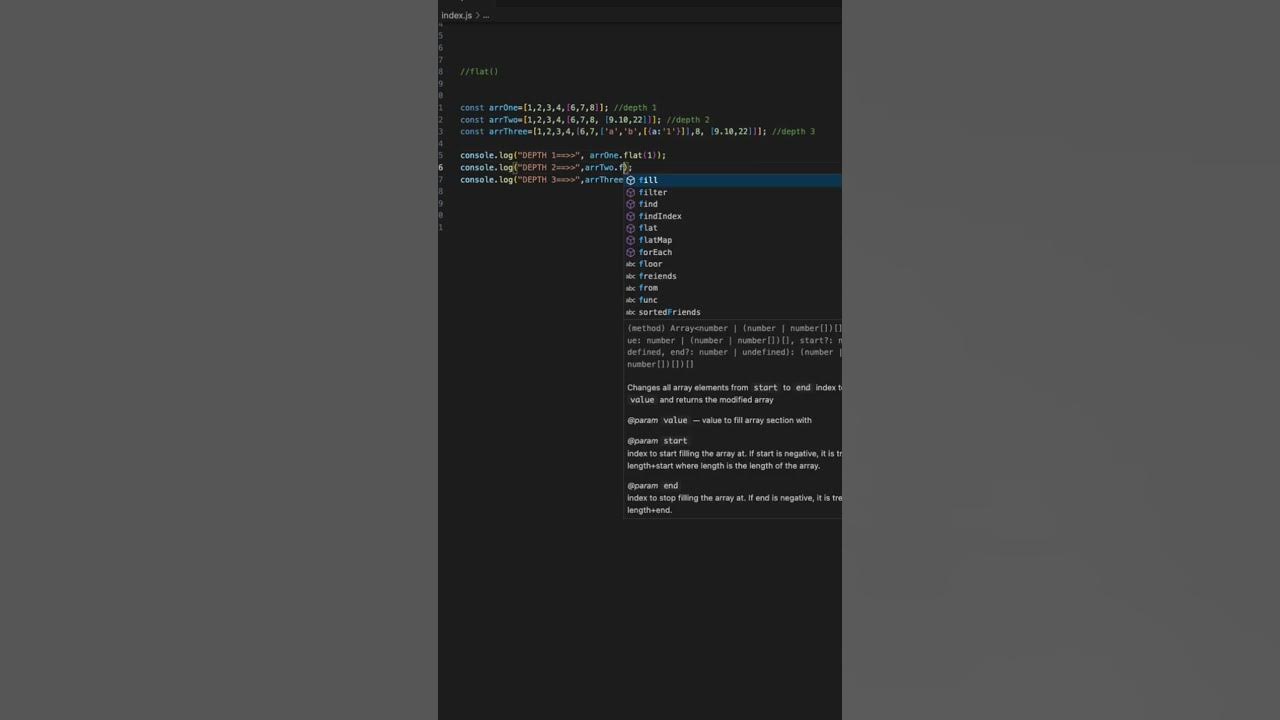 Flatten Multi Nested Arrays With The Flat Method 🛠️ Javascript