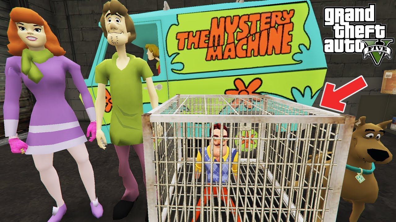 GTA 5 SCOOBY DOO-SHAGGY-DAPHNE HELLO NEİGHBOR KAÇIRDI (GTA 5 Mods ...