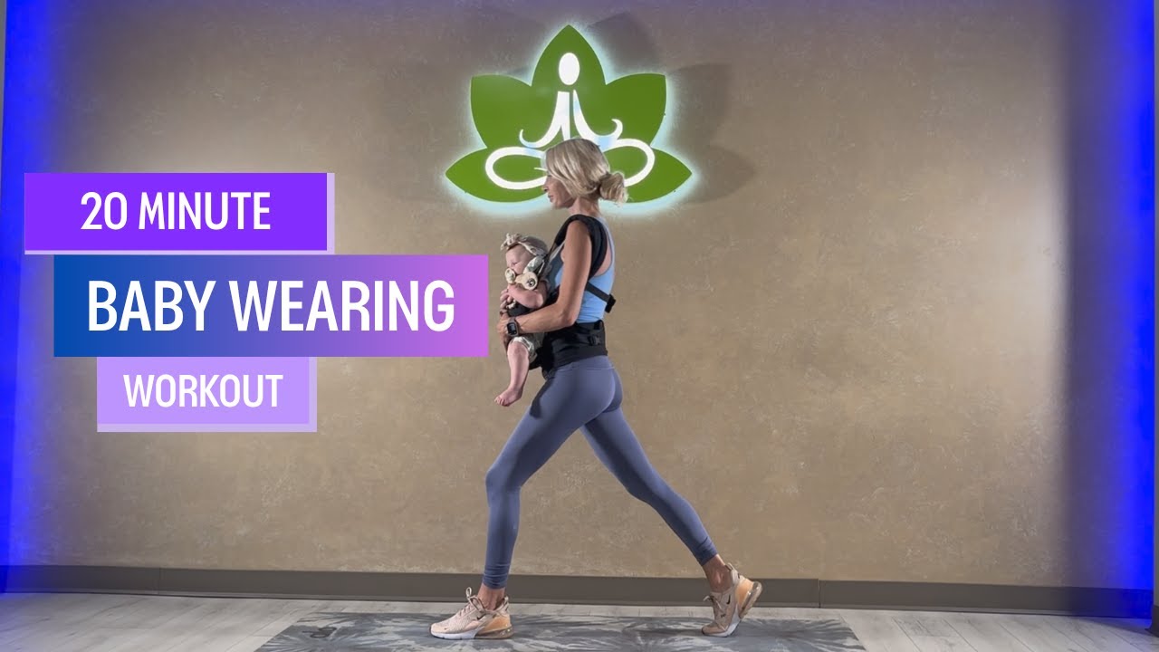 2O min BABY WEARING WORKOUT | Full Body | Strength + Cardio | No ...