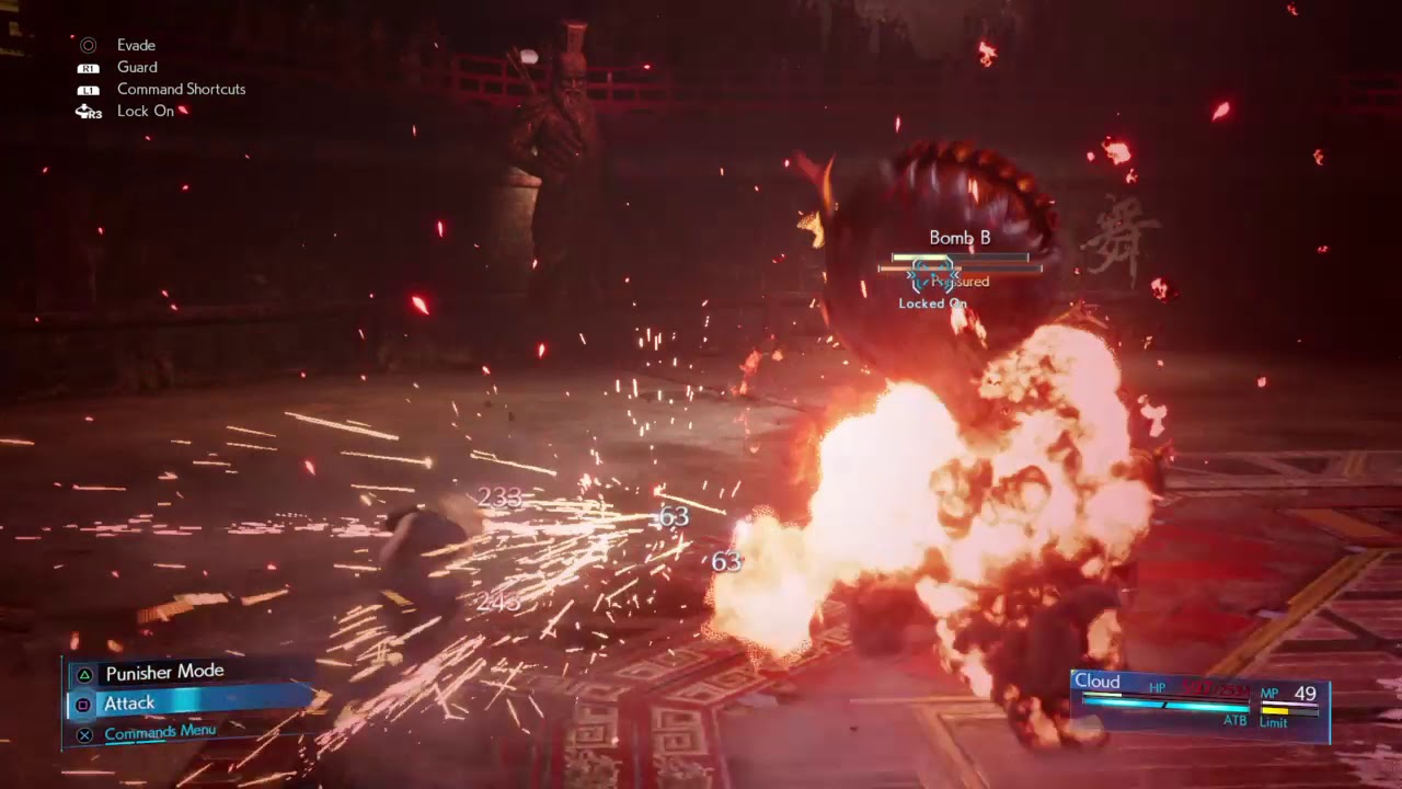 Final Fantasy 7 Remake - 2 Bombs Boss Fight - YouTube