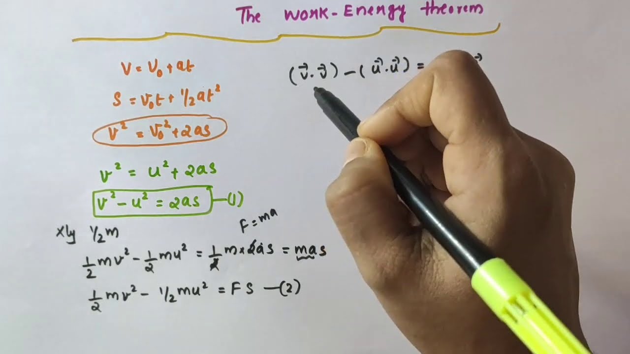 Work Energy theorem // Notions of work and kinetic energy // Class 11 ...