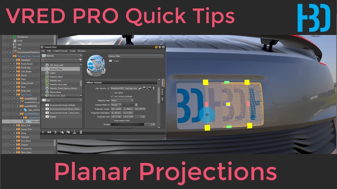VRED Quick tips: Planar Projection - YouTube