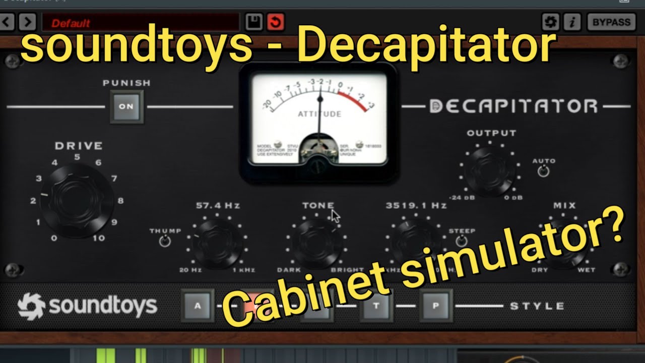 soundtoys - Decapitator - cabinet simulator demo - YouTube