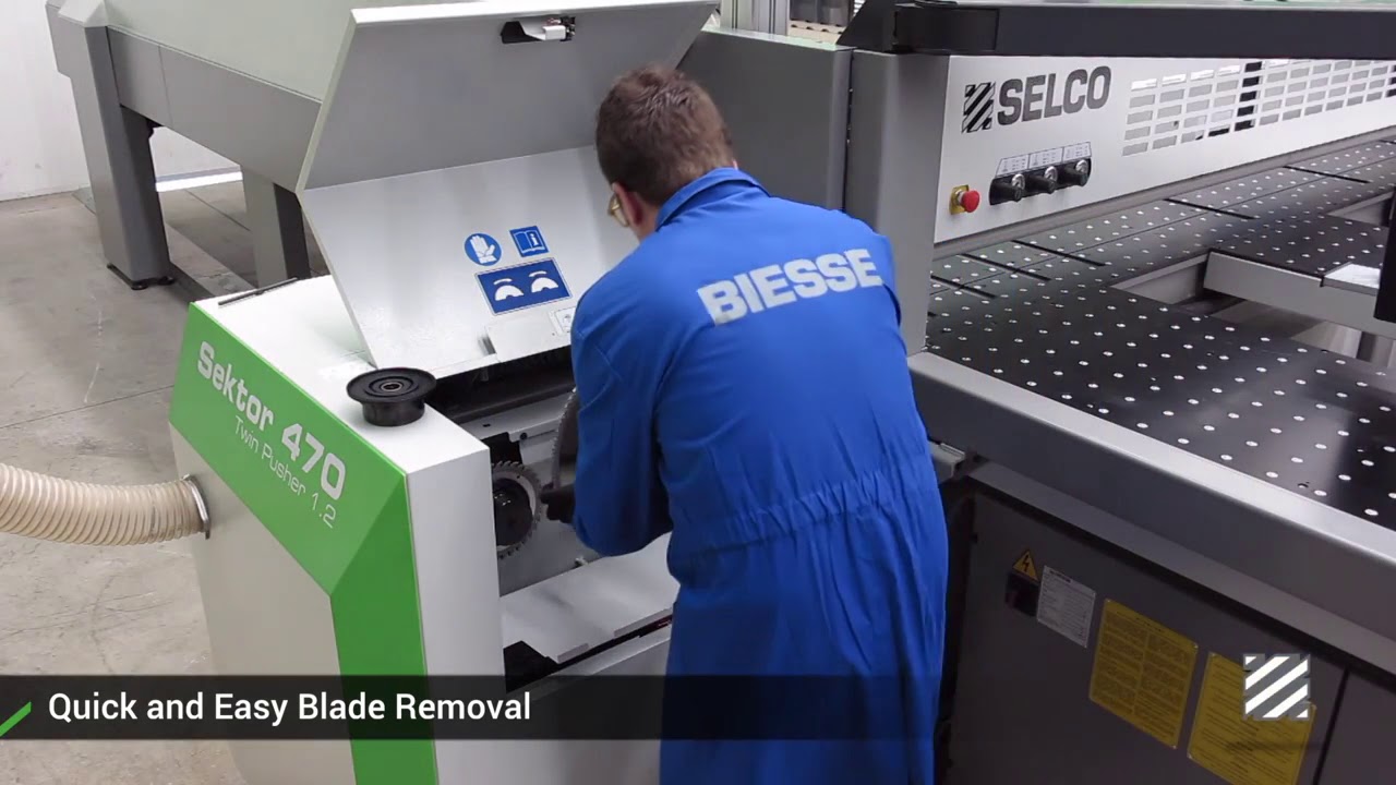 Biesse SELCO SK4 Quick Blade Change - YouTube