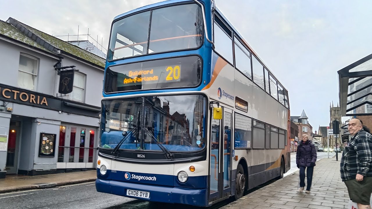 Kickdown! Stagecoach South 18526 GX06 DYB On Route 20 - YouTube