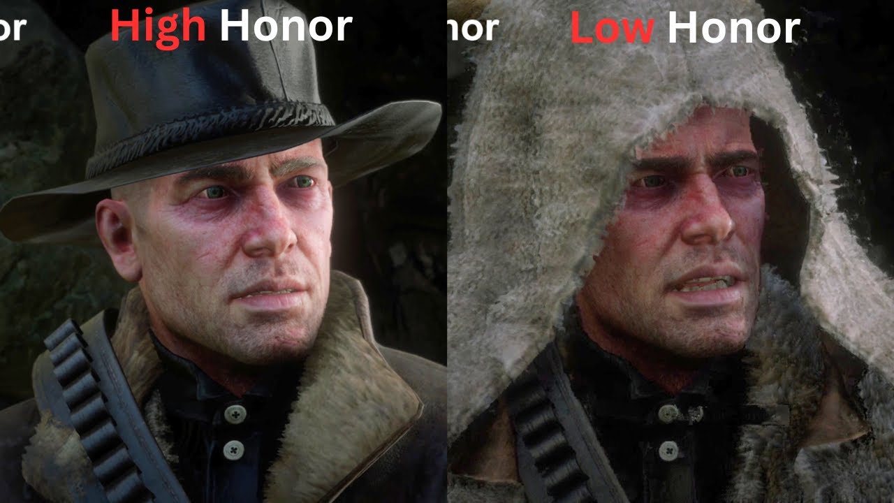 RDR2 - I just realized that this scene has a difference in high and low ...