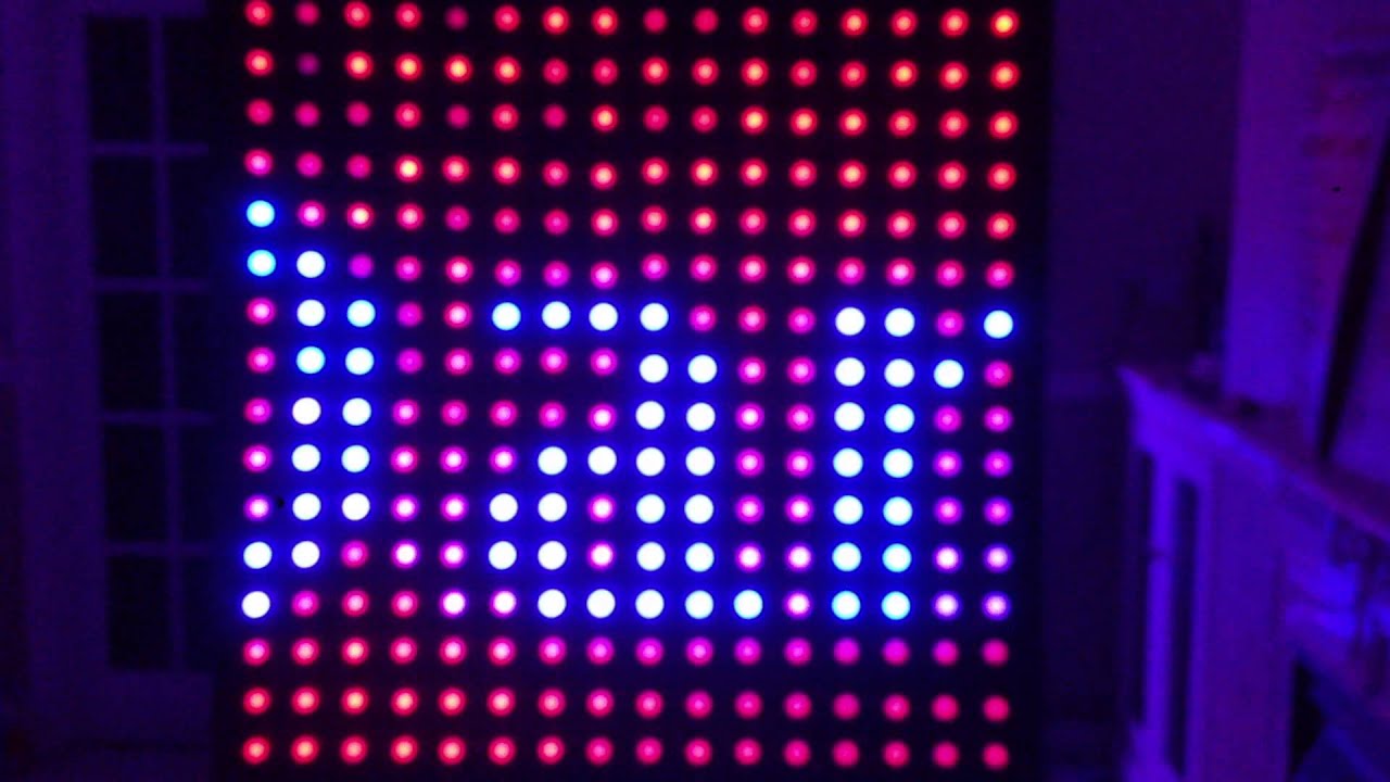 2m x 2m LED Disco Wall (256 RGB LEDs, Arduino, Glediator) - YouTube