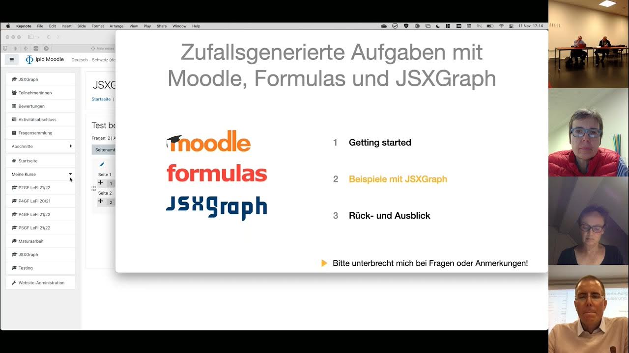 Zufallsgenerierte Aufgaben mit Moodle, Formulas und JSXGraph für Physik und Mathem. Florian ...