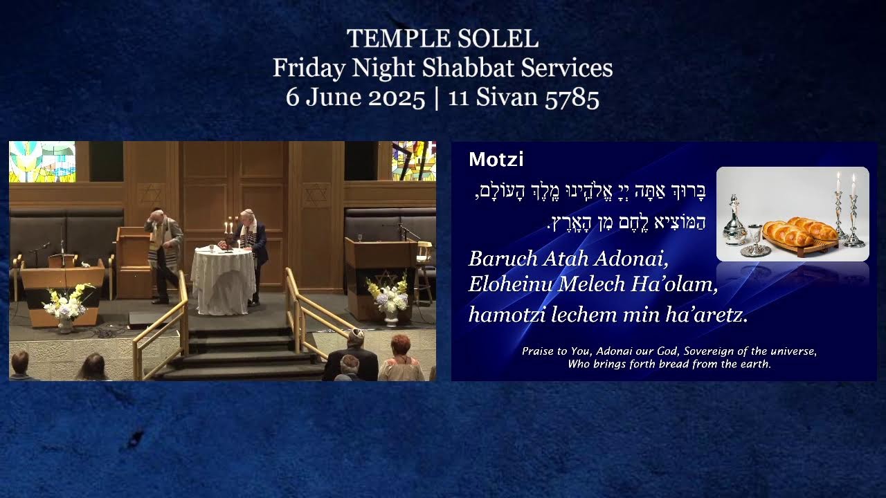 Temple Solel Shabbat Services - YouTube
