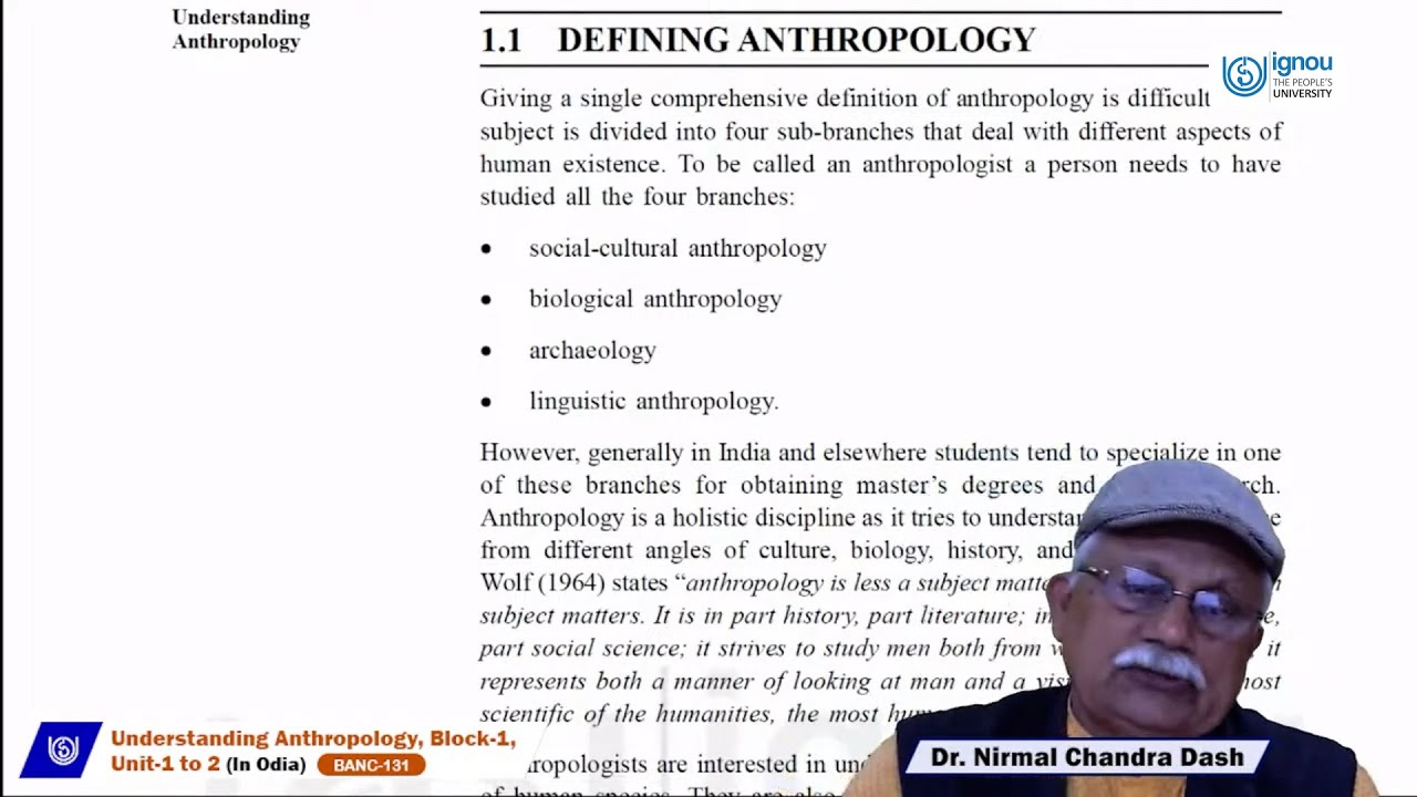 Understanding Anthropology (Unit-1, Unit-2) - YouTube