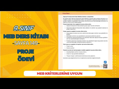 9. Sınıf Matematik | Tema 2 - MEB Ders Kitabı Proje Ödevi (sayfa 149)
