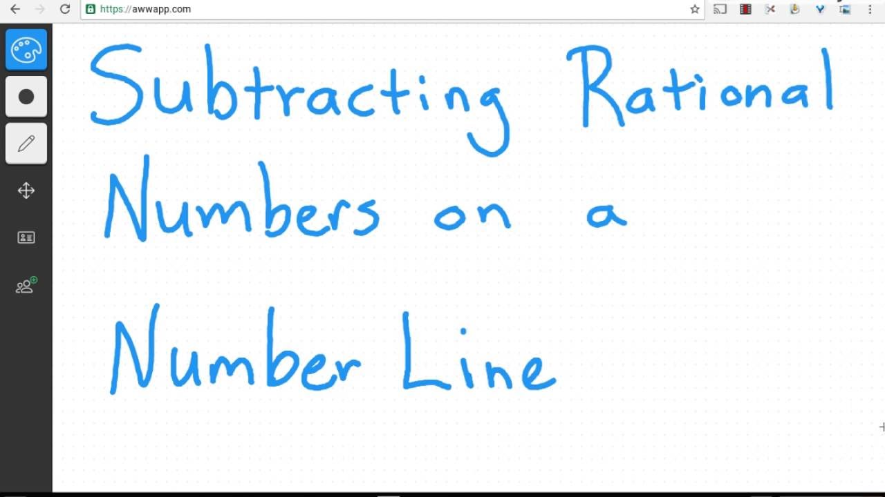 Subtract Rational Numbers On A Number Line YouTube Subtract Rational Numbers On A Number Line YouTube