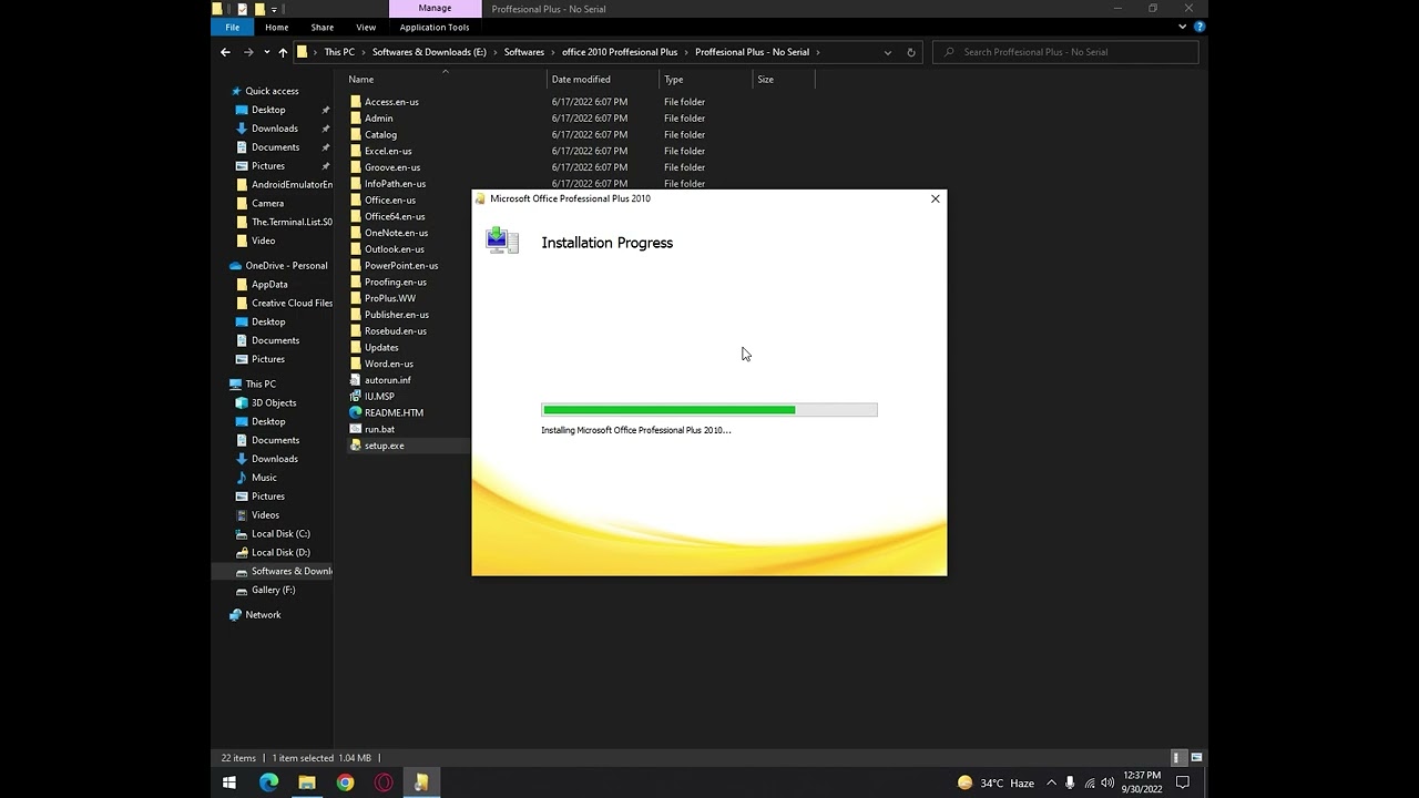 how to install Microsoft Office 2010 - YouTube