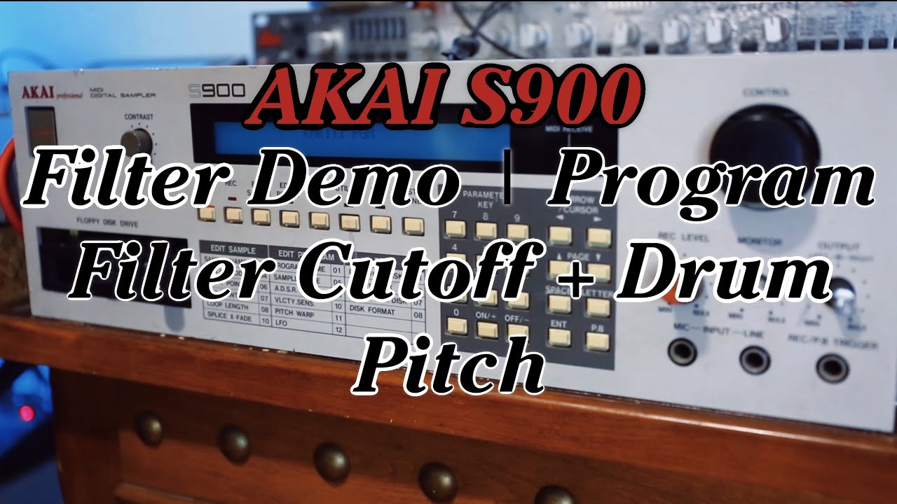 Akai S900 Filter Demo | Program Filter Cutoff + Drum Pitch & Tempo ...
