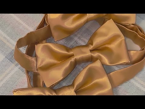 How easy to sew Adjustable Bow tie tutorial, with PDF pattern - YouTube
