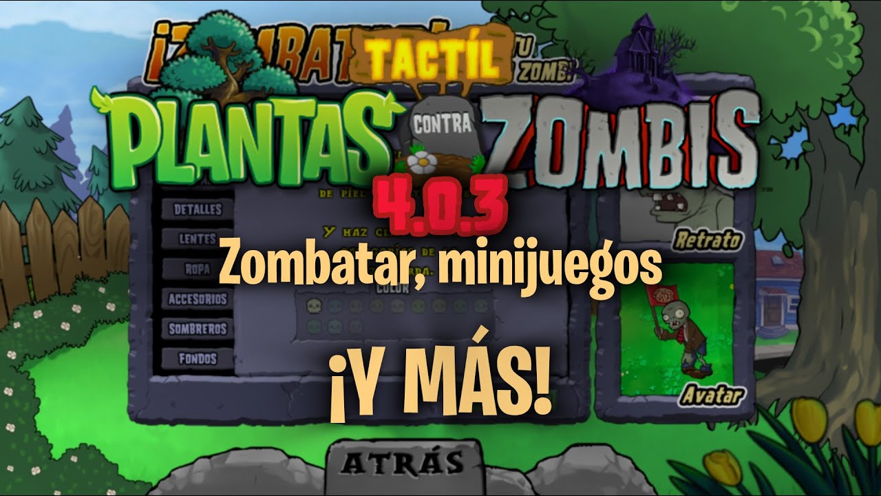 PvZ Touch 4.0.3: zombatar, minijuegos y más!! | Angel PvZ - YouTube