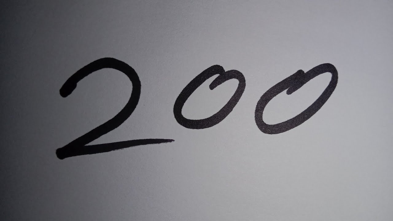 How To Draw A Art And Drawing Numbers 200 - YouTube