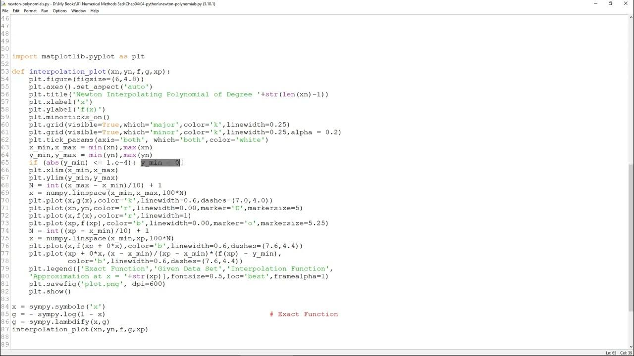 Numerical Methods 2022: 04-02 Newton Interpolating Polynomials Using Python Part 2 - YouTube