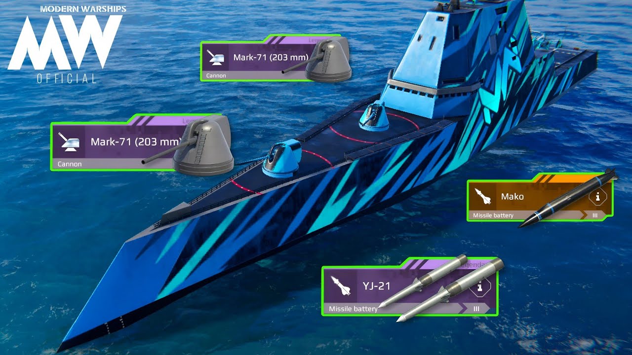 USS Zumwalt - Mark-71 With Best Sniping Build🔥- Modern Warships - YouTube