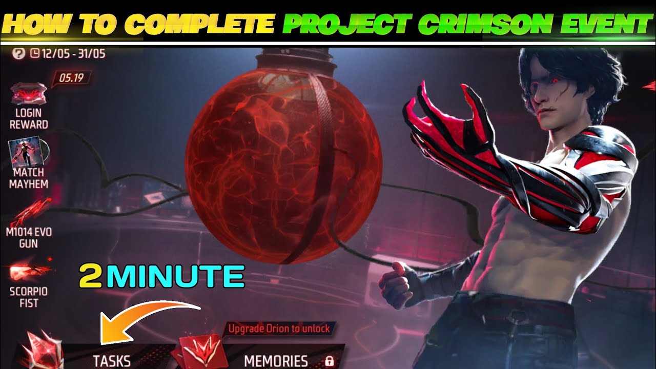 How To Complete Project Crimson Event 🔥😱| ff new event | Crimson Event ...
