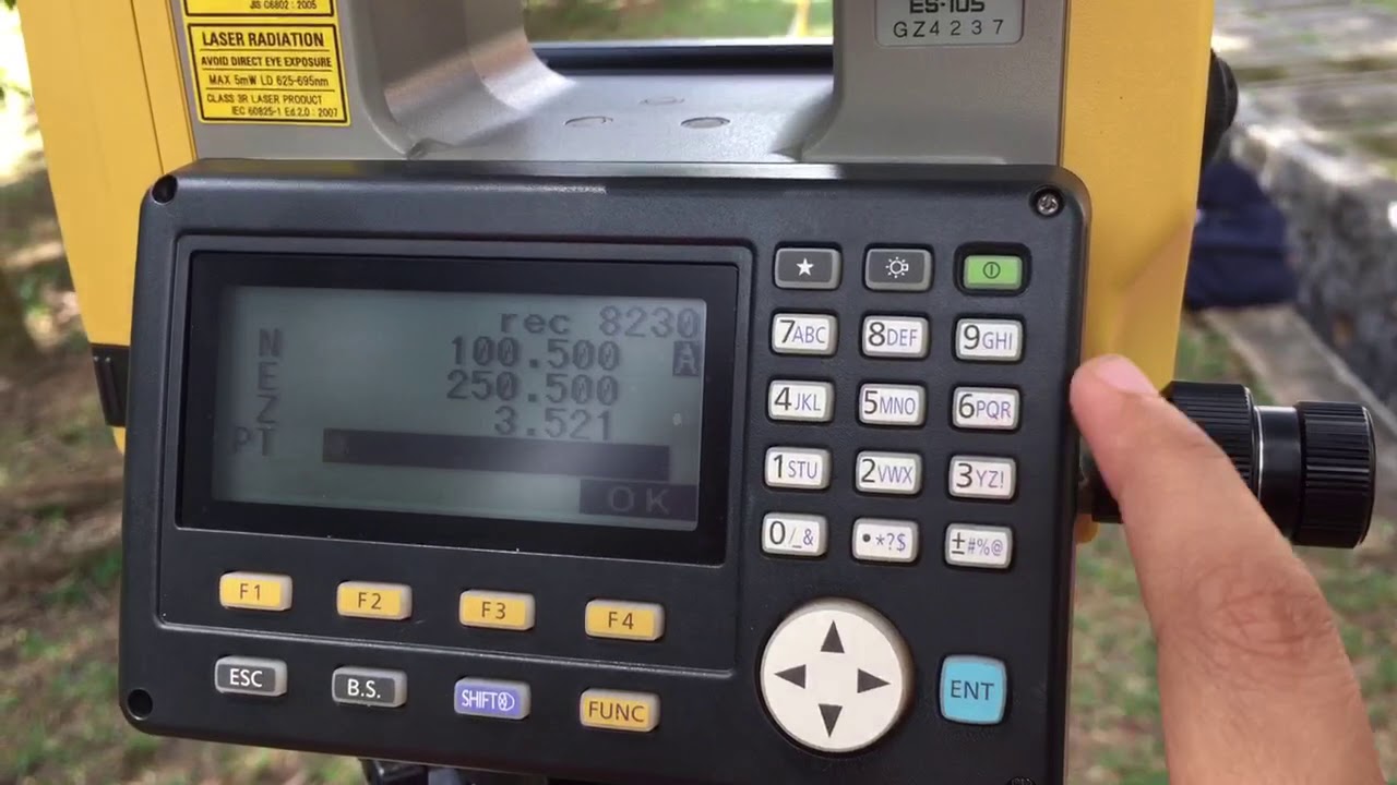 DATA LOGGER TUTORIAL FOR TOTAL STATION MODEL TOPCON ES-105 (GROUP 4 ...