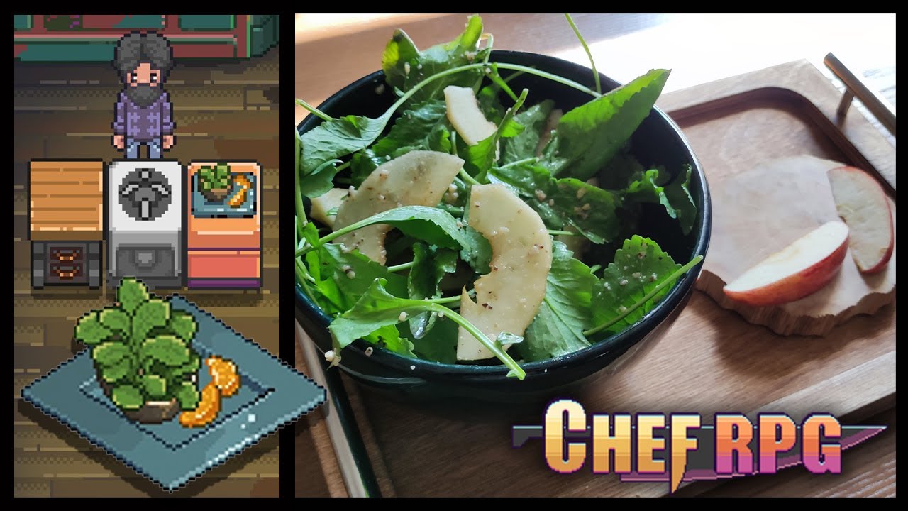My first food in CHEF RPG! " Watercress Salad" Healthy and tasty salad ...
