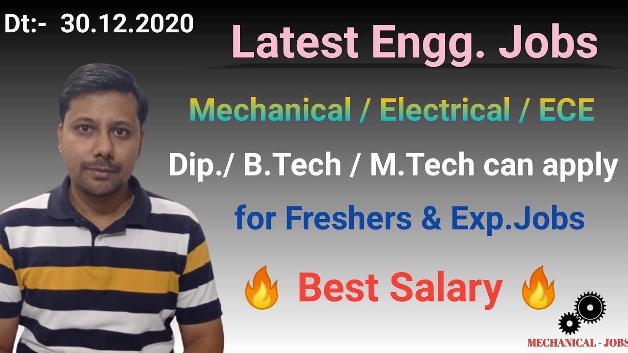 Latest Engineering Jobs I 30.12.2020 I For Mechanical / ECE / EE ...