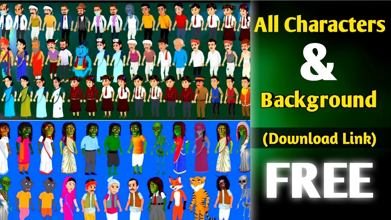 Chroma Toon Free Characters | Motion graphics | Chroma toons - YouTube