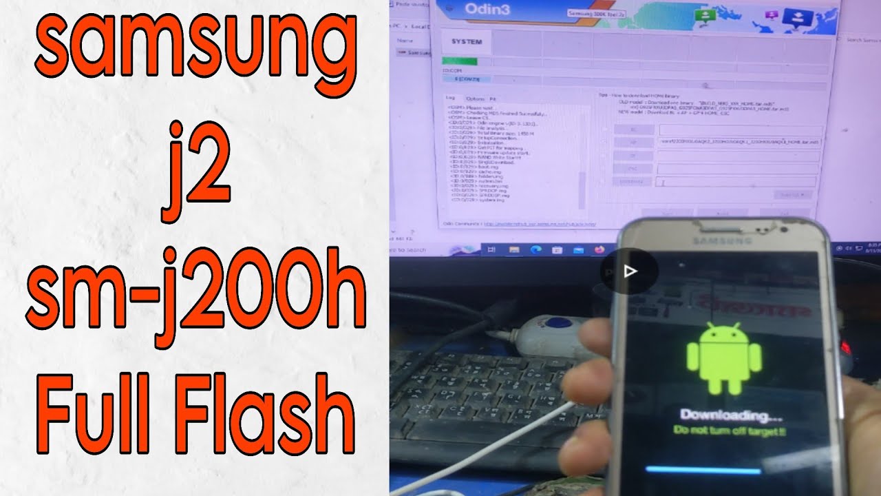 how to flash samsung j200h 📲full Flash Odin Tools / Samsung j2 sm-j200h ...