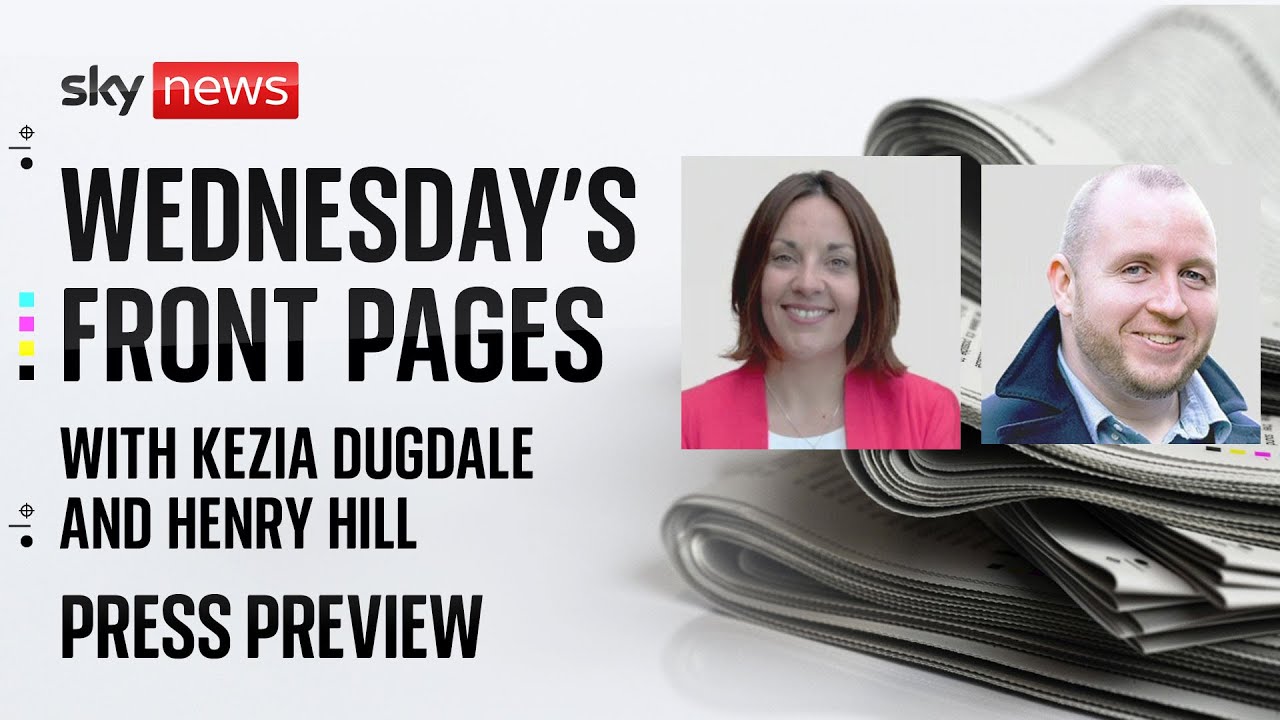 Press Preview: Wednesday's front pages - YouTube