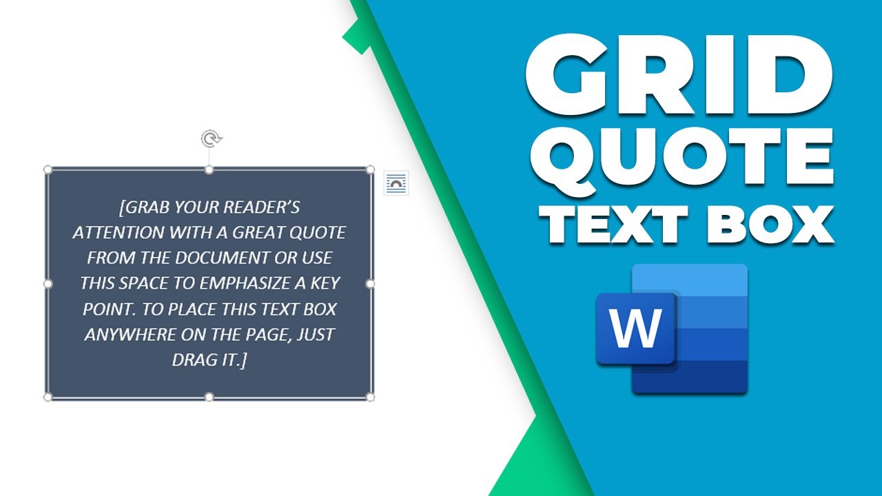 How To Insert A Grid Quote Text Box In Word YouTube How To Insert A Grid Quote Text Box In Word YouTube