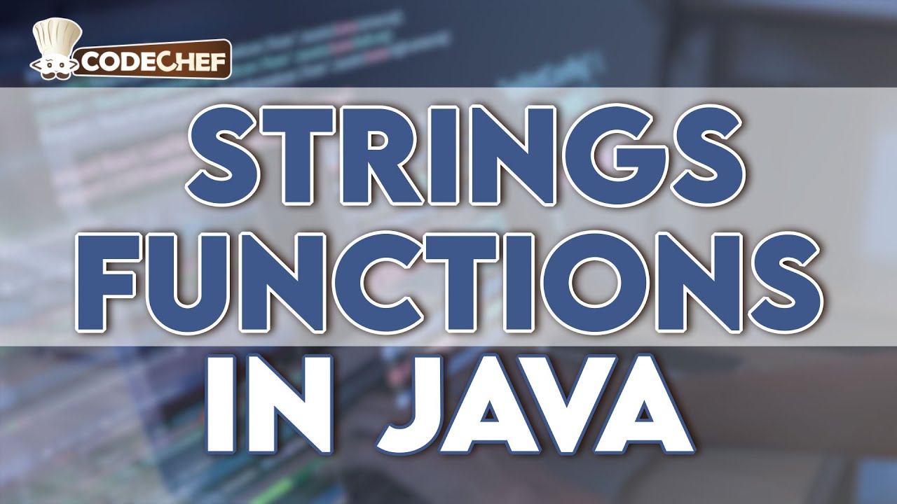 Java String Functions - YouTube