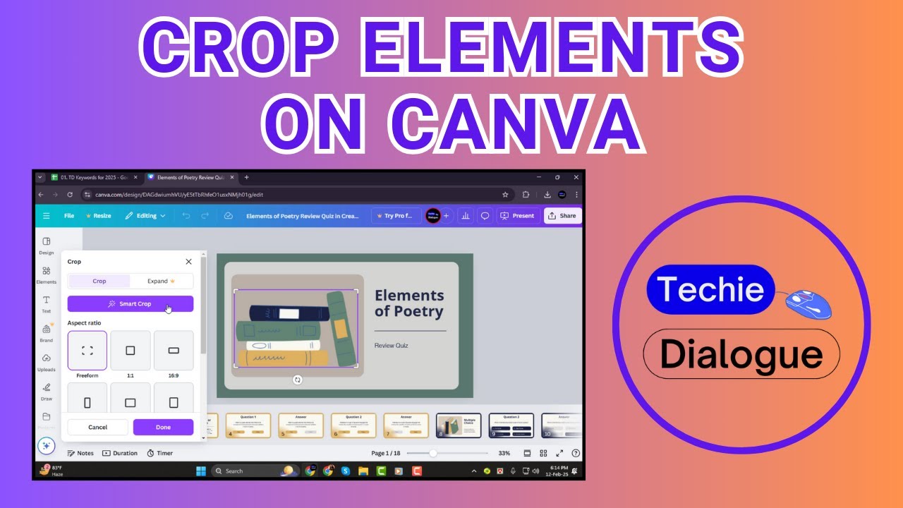 How to Crop Elements on Canva - Quick Tutorial [2025] - YouTube