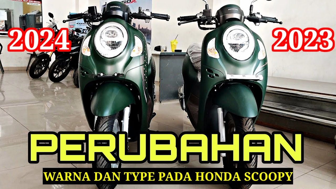 SCOOPY 2024 DENGAN SCOOPY 2023 WARNA HIJAU SAMA NAMUN BEDA TYPE - YouTube