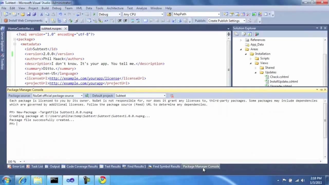 Self Updating Websites with NuGet - YouTube