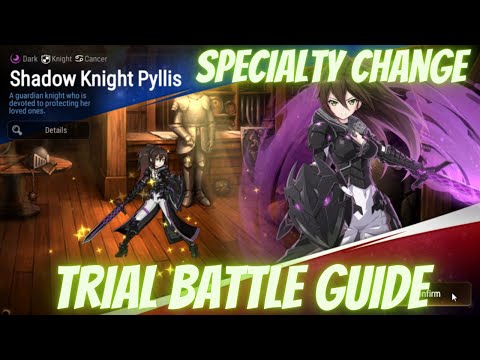 Epic Seven - Shadow Knight Pyllis | Specialty Change Trial Battle Boss Fight - YouTube