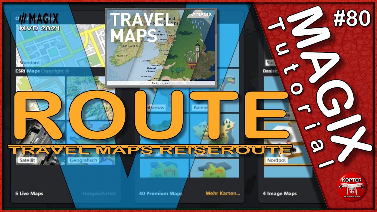 Magix Video Deluxe 2021 • Travel Maps • Reiseroute • mit eigenen ...