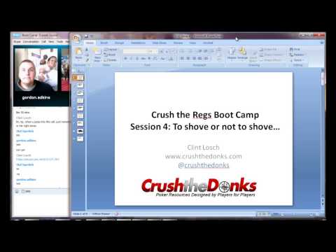 Sit n Go Strategy - Crush the Regs SNG Series vol 4: To Shove or Not to Shove